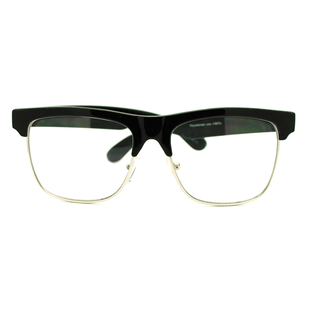 90s Retro Hipster Clear Lens Half Rim Eye Glasses Ebay