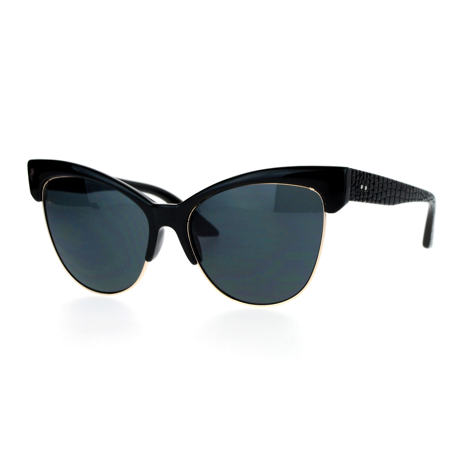 Sa106 Half Horn Rim Cat Eye Womens Retro Sunglasses Ebay