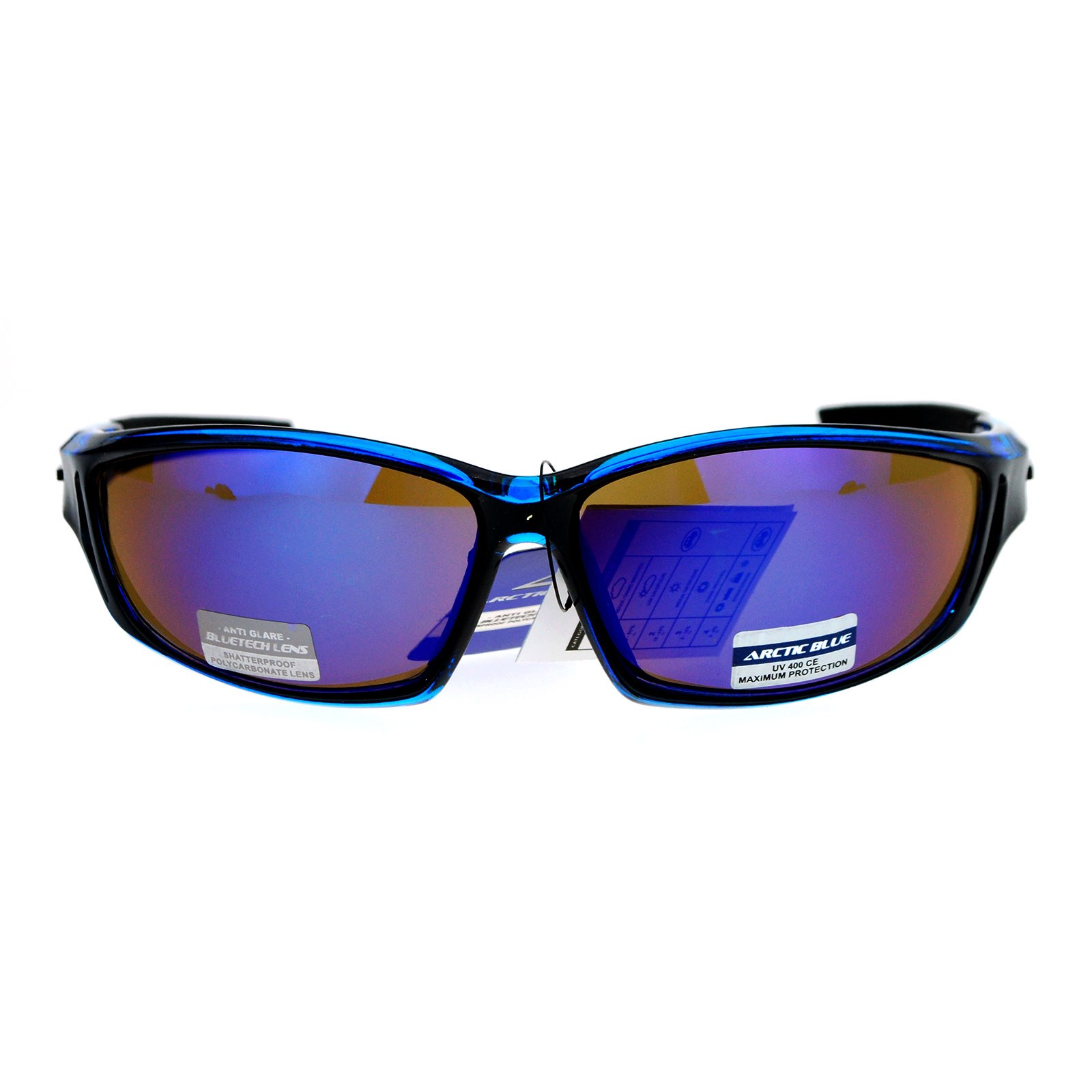 Arctic Blue Bluetech Mirrored Lens Runners Warp Sport Sunglasses Ebay