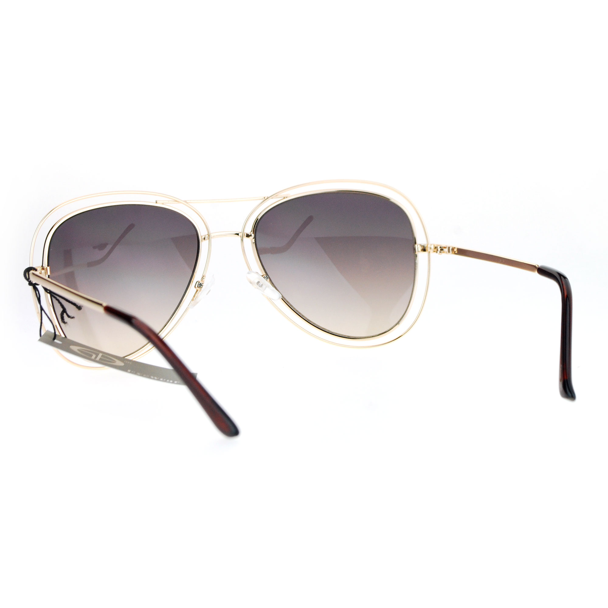 Sa106 Unique Double Rim Frame Wire Metal Rim Aviator Sunglasses Ebay